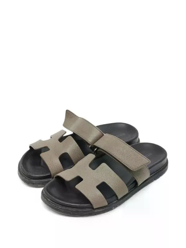 Hermès Chypre Touch-strap Flat Sandals - Brown