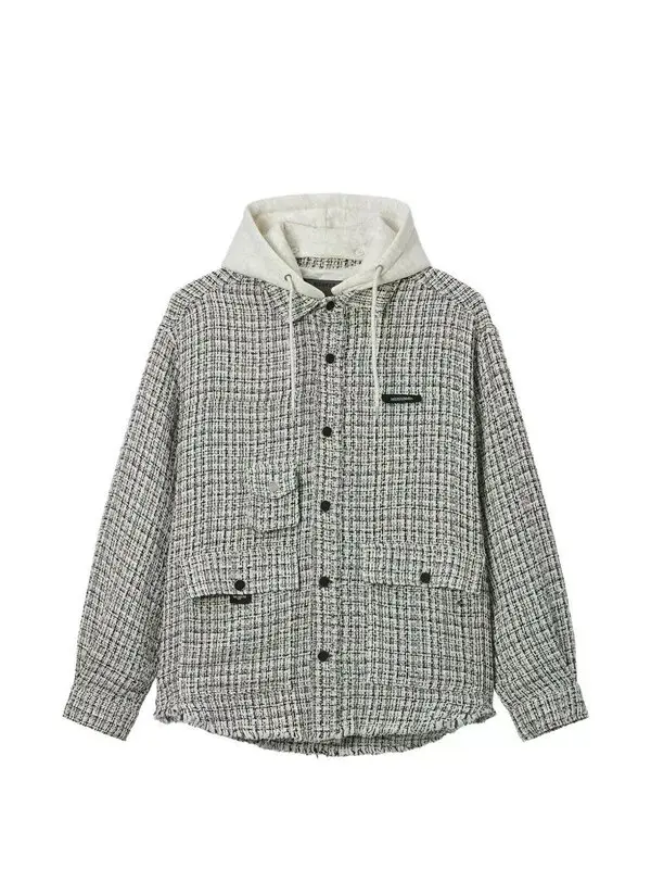 MUSIUM DIV. Tweed-effect Hooded Jacket