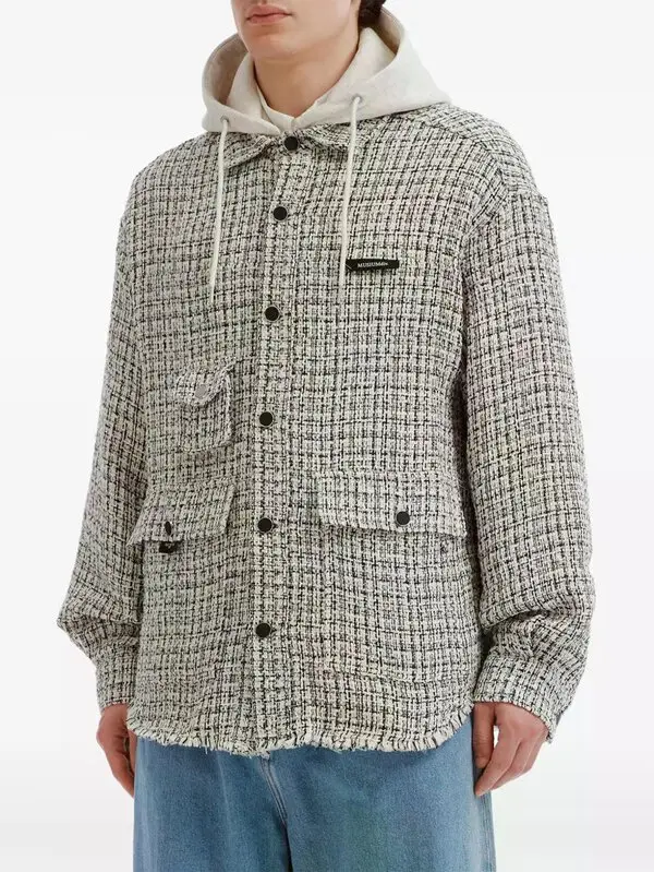 MUSIUM DIV. Tweed-effect Hooded Jacket