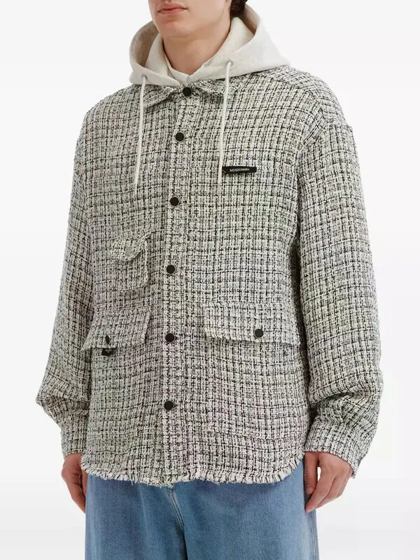 MUSIUM DIV. Tweed-effect Hooded Jacket