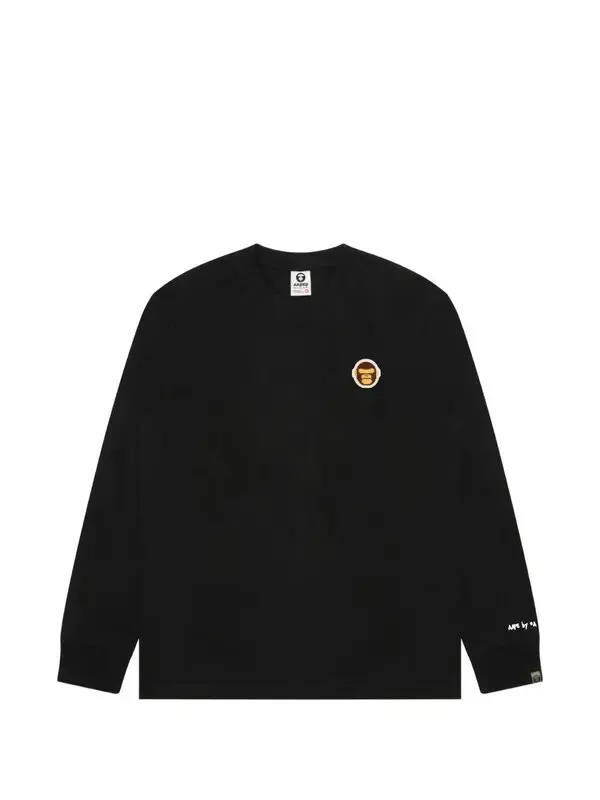 AAPE BY *A BATHING APE Logo-patch Long-sleeve T-shirt - Black