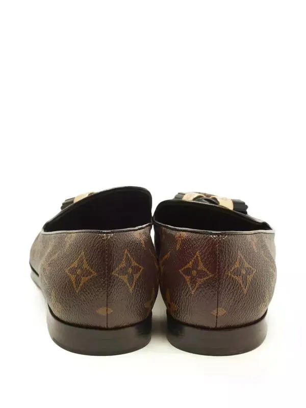 LOUIS VUITTON Monogram Canvas Tassel Loafers