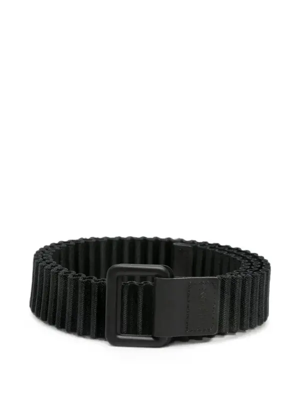 Issey Miyake Pleated Buckle Belt - Black