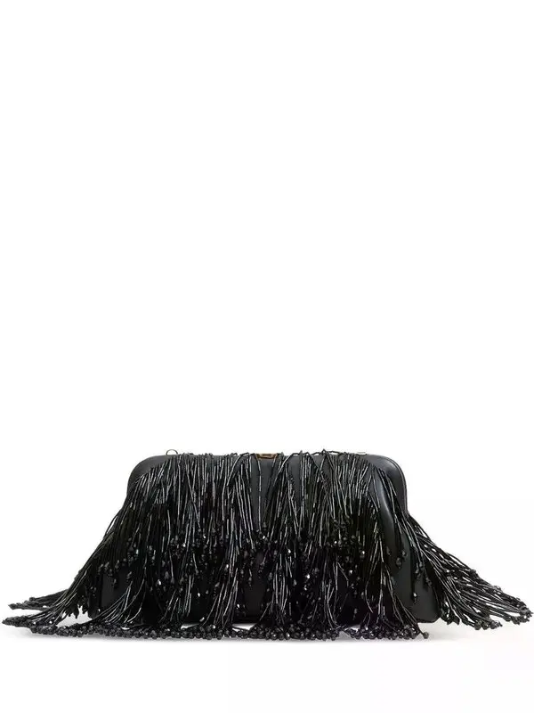 Simkhai Pia Bead-embellished Clutch Bag - Black