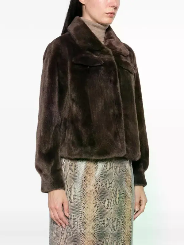BOMBOOGIE Faux-fur Pocket-detail Jacket