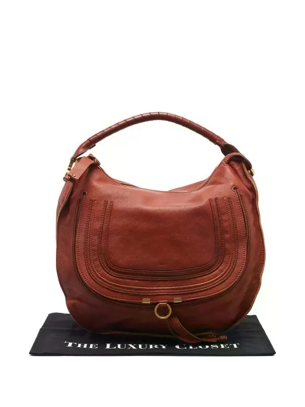 Chloé Marcie Leather Hobo Bag - Brown