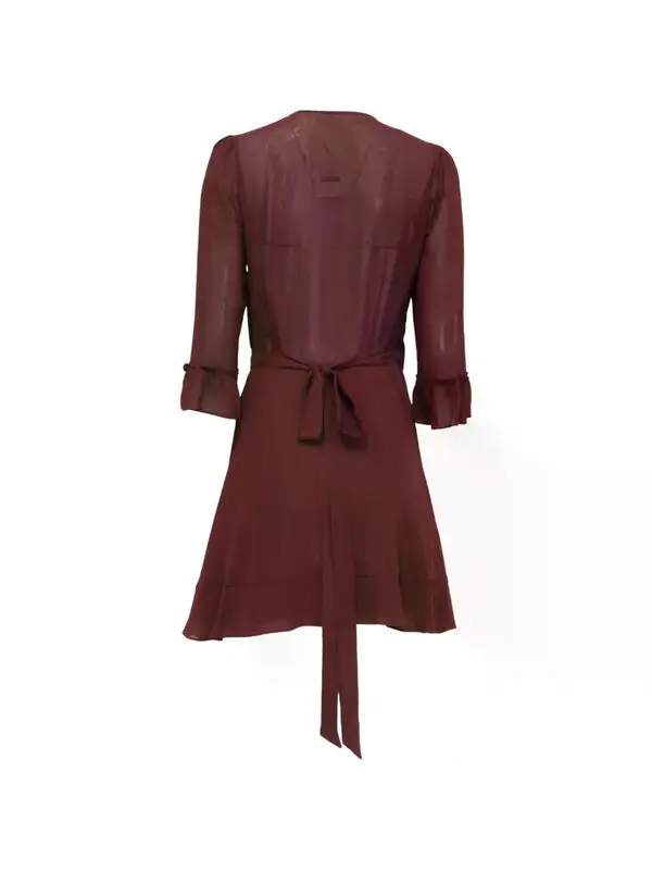 REFORMATION Wrap-accent Mini Dress - Red