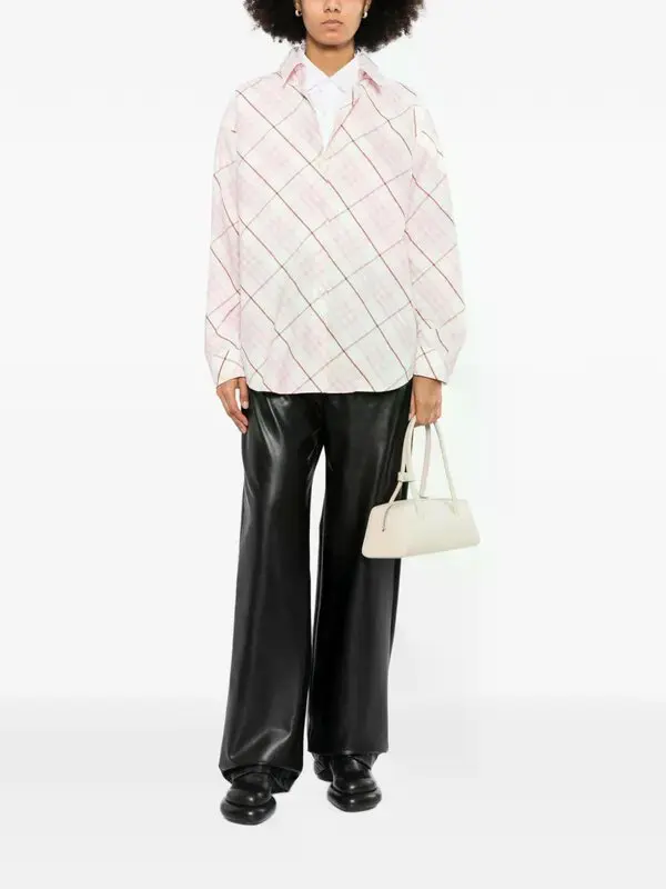 Burberry Check Pattern Shirt - Pink