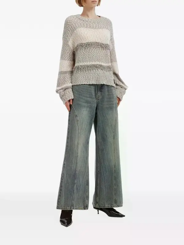 Izzue Seam-detail Wide-leg Jeans - Blue