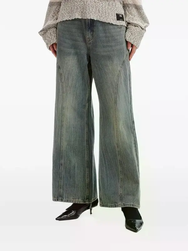 Izzue Seam-detail Wide-leg Jeans