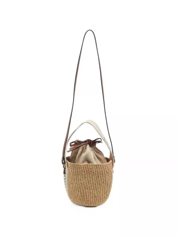 Chloé Small Woody Raffia Bucket Bag - Brown