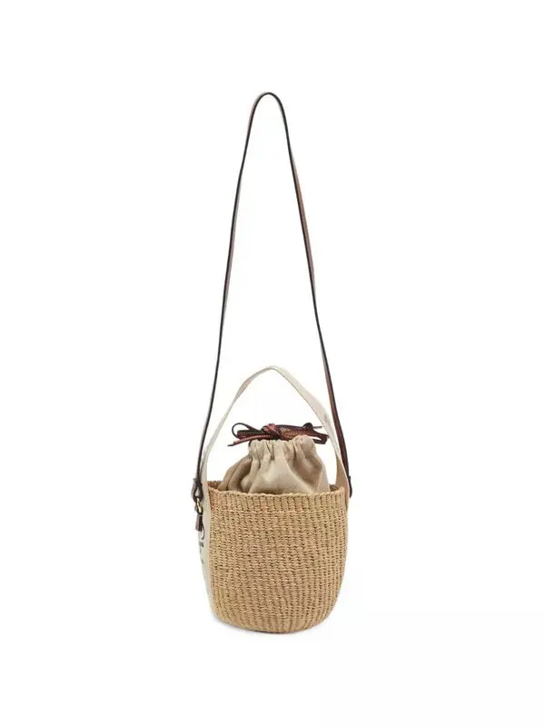 Chloé Small Woody Raffia Bucket Bag - Brown