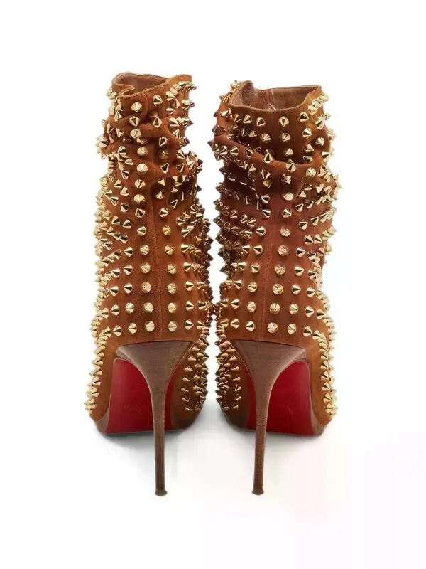 CHRISTIAN LOUBOUTIN Guerilla Spiked Suede Ankle Boots