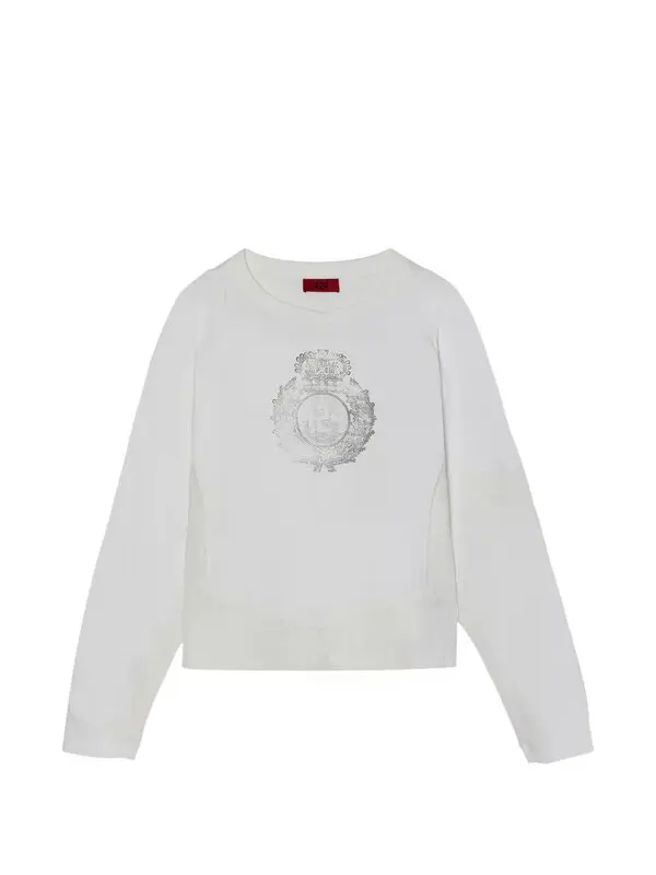 424 Crest Soccer Long-sleeved T-shirt - White