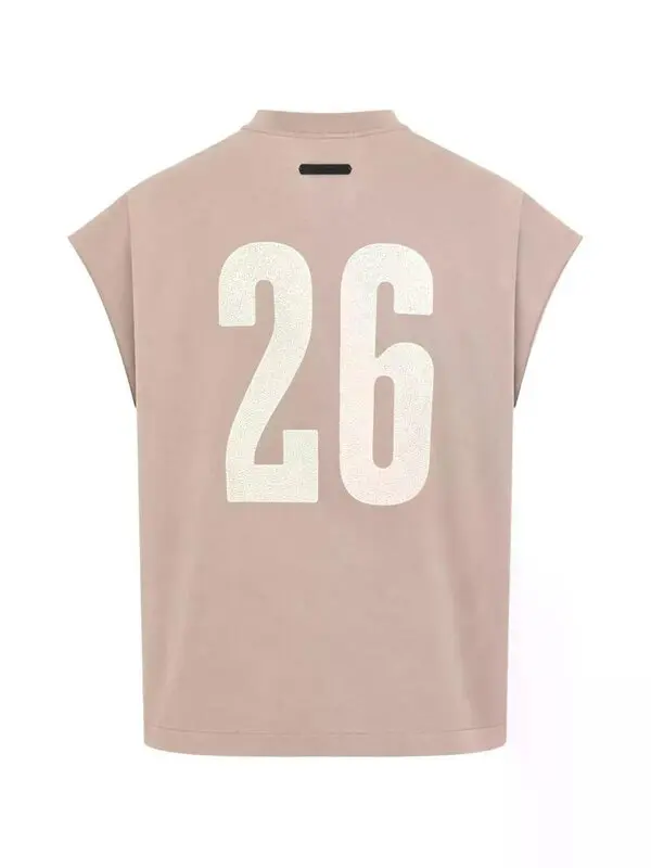 Fear Of God Logo-print Cut Off T-shirt - Neutrals