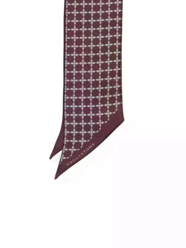 Tagliatore Geometric-print Scarf - Red