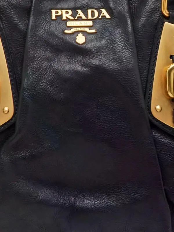 Prada Calf Leather Bauletto Satchel Bag