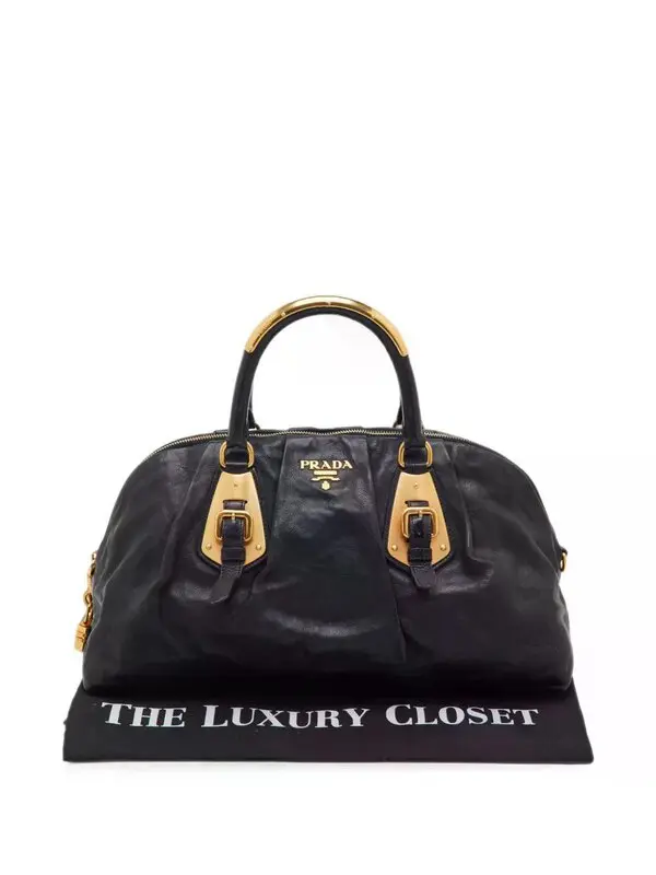 Prada Calf Leather Bauletto Satchel Bag