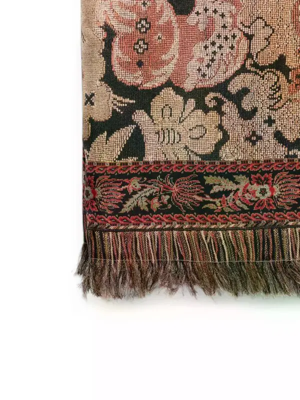 PIERRE-LOUIS MASCIA Jacquard-woven Fringed Scarf - Black