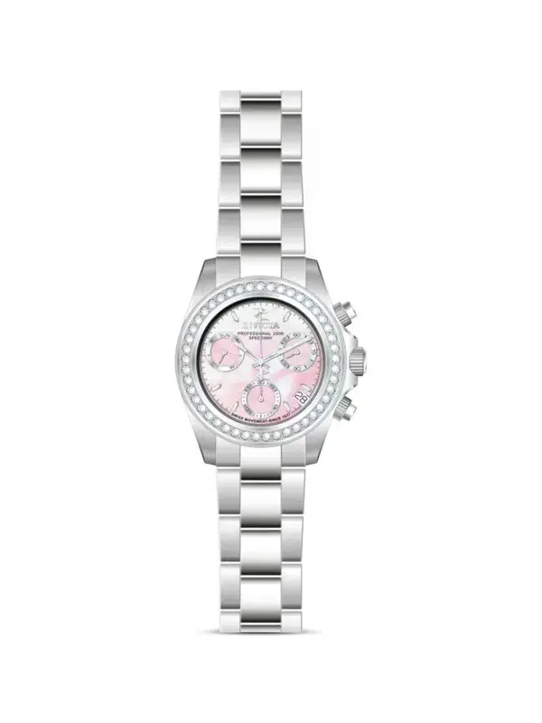 INVICTA Elite Diamond 38mm Chronograph Watch - Pink