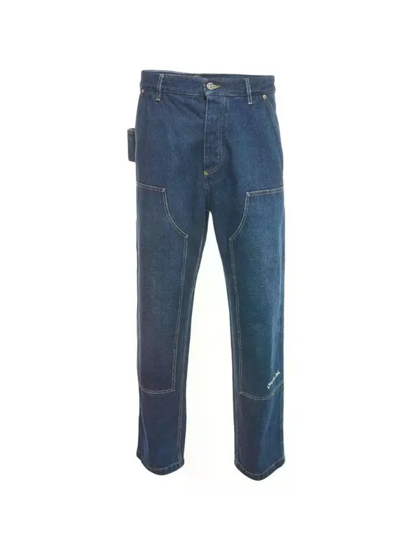 Dior Logo-embroidered Carpenter Jeans - Blue