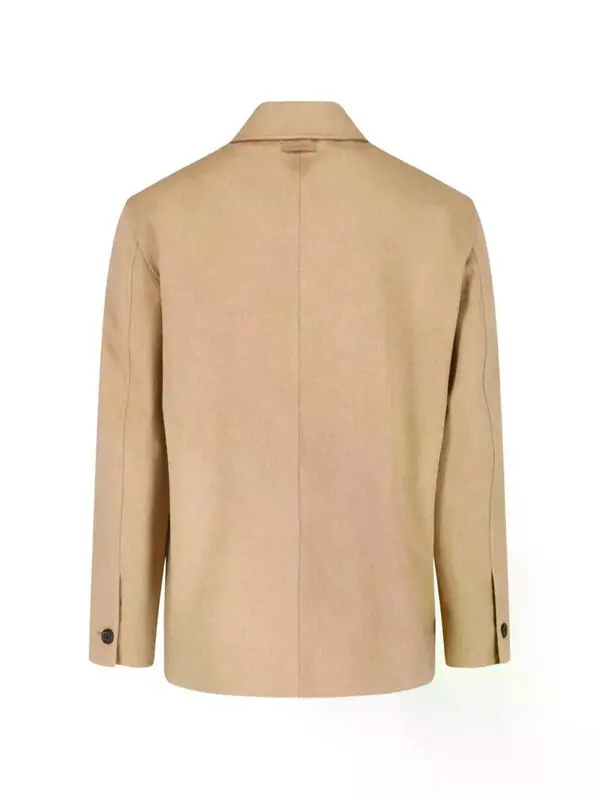 LARDINI Wool Zip-up Coat - Brown