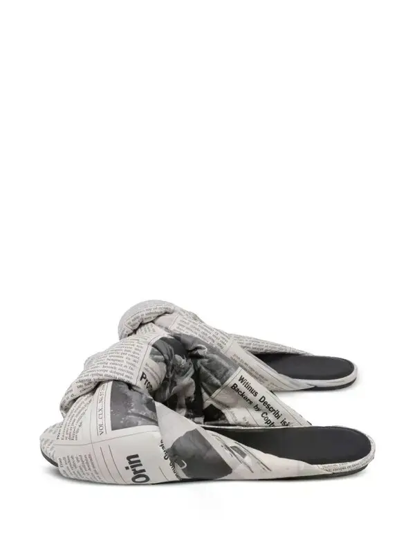 Balenciaga Newspaper Print Sandals