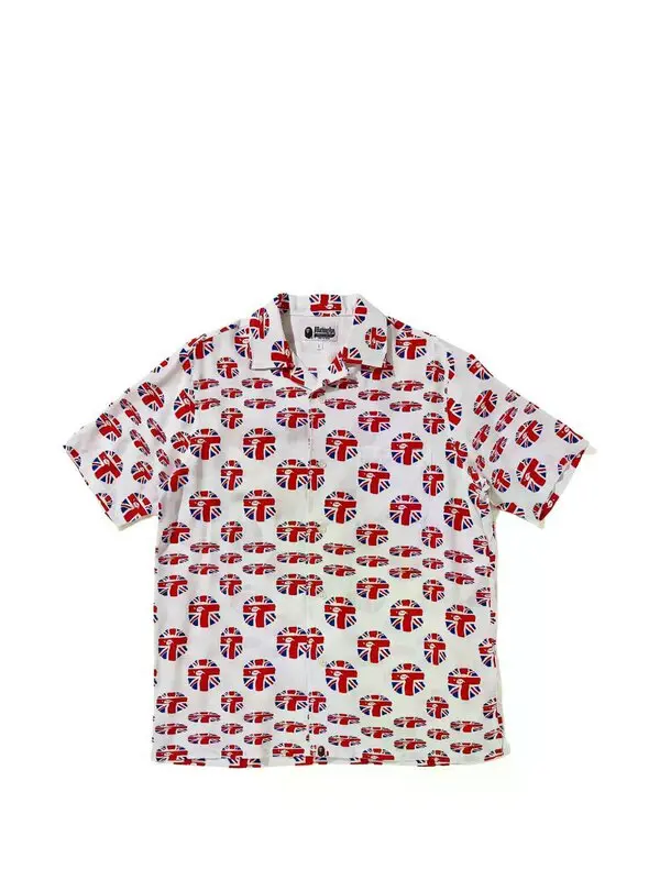 A BATHING APE London Union Jack Shirt - White