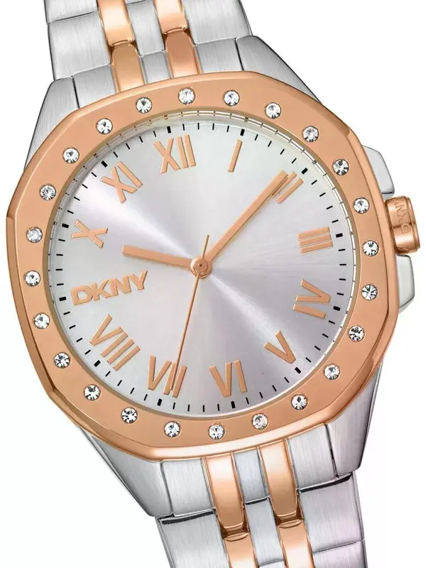 Dkny Two-tone Crystal Embellished Watch