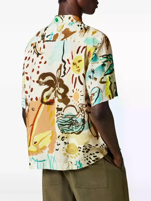 Paul Smith Ink Works Print Viscose-blend Shirt