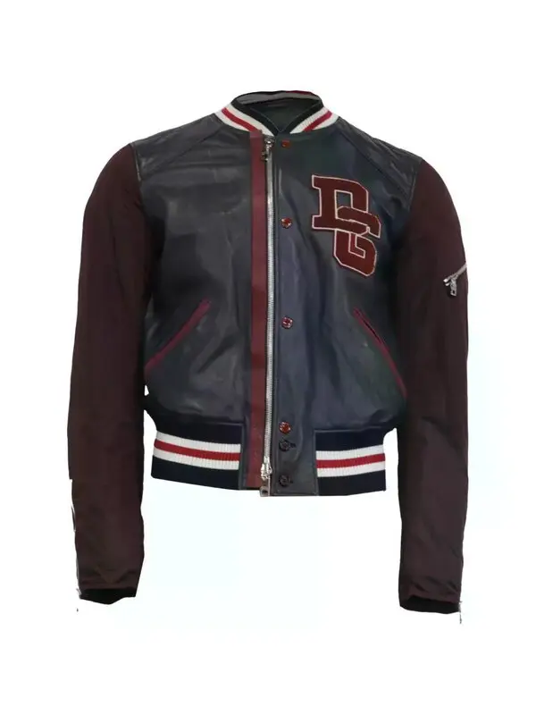 Dolce & Gabbana Dg Logo Varsity Bomber Jacket - Blue