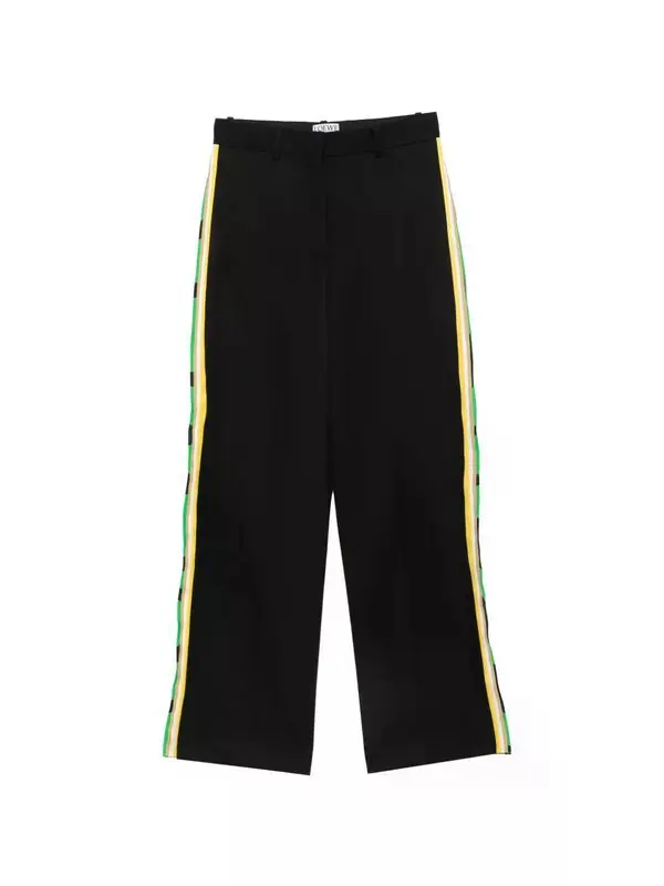 Loewe Belt-loop Side-stripe Trousers - Black