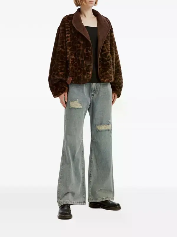 Izzue Distressed Wide-leg Jeans - Blue