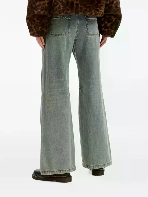 Izzue Distressed Wide-leg Jeans