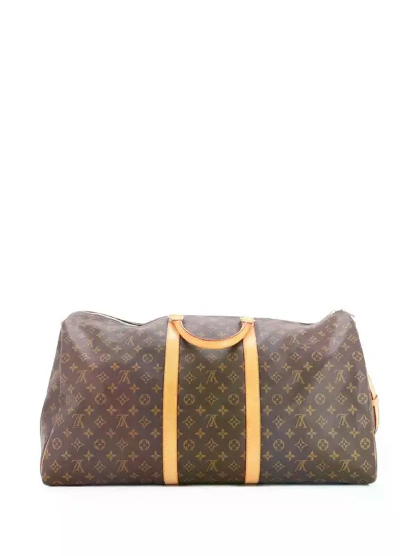 LOUIS VUITTON Keepall Bandouliere 60 Monogram Canvas Travel Bag - Brown
