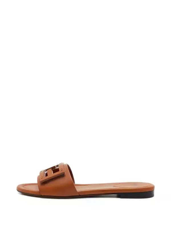 Fendi Baguette Buckle Sandals - Brown