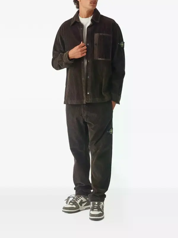 Stone Island 3100059 Organic Cotton Corduroy 800 Chino Trousers - Grey