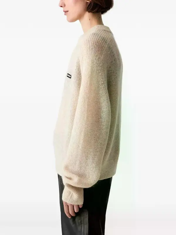 ROTATE BY BIRGER CHRISTENSEN Logo-patch Raglan-sleeve Sweater