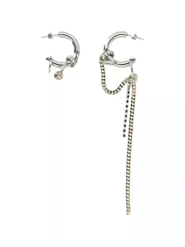 JUSTINE CLENQUET Amber Chain-link Earrings - Silver