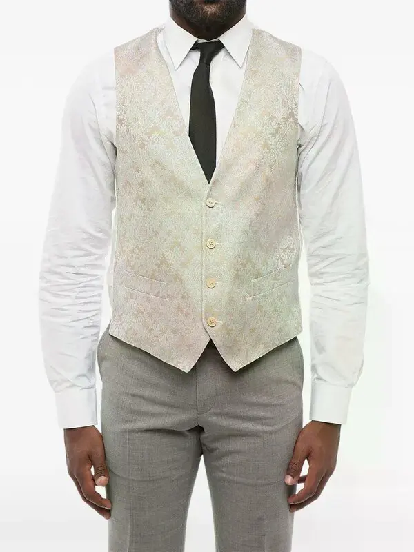 Corneliani Embroidered Silk-blend Waistcoat