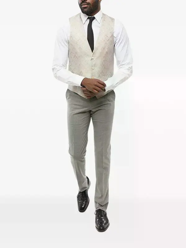 Corneliani Embroidered Silk-blend Waistcoat