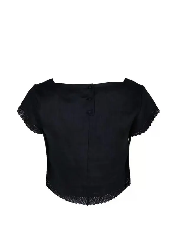 Posse Alfie Lace-trim Cropped Top