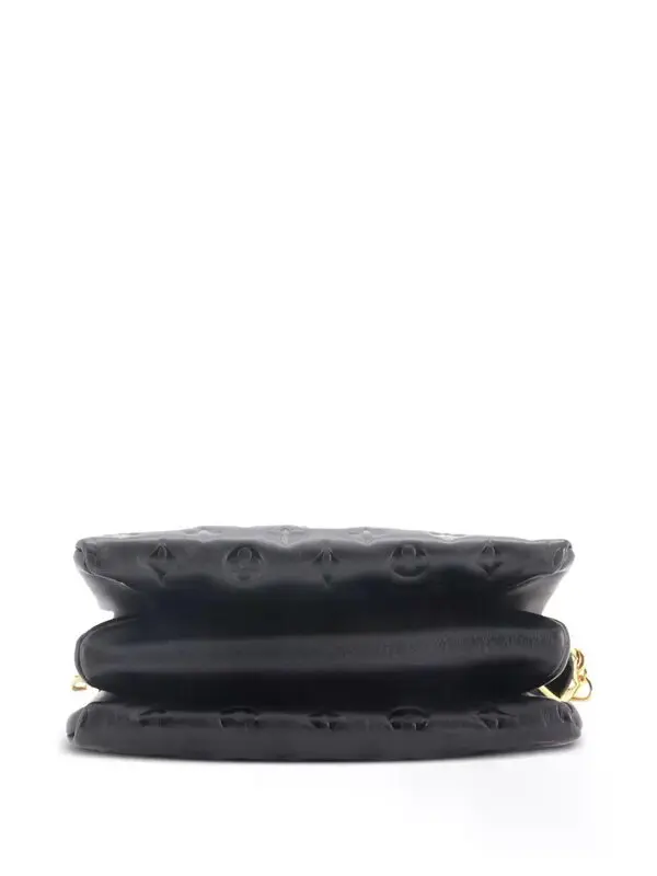 LOUIS VUITTON Coussin Pm Bag Monogram Embossed Lambskin Crossbody - Black
