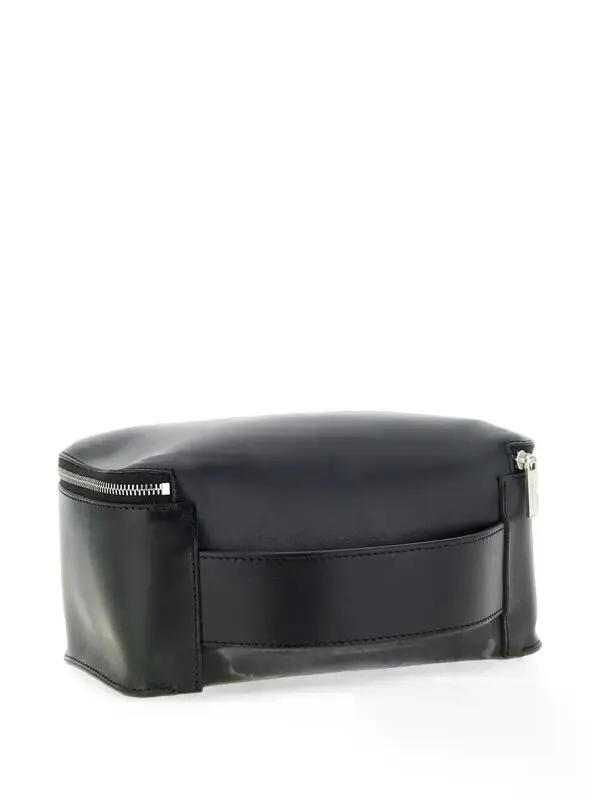 Rick Owens Leather Wash Bag - Black