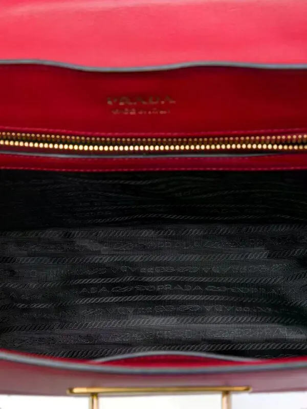 Prada Saffiano Trimmed City Calf Cahier Satchel