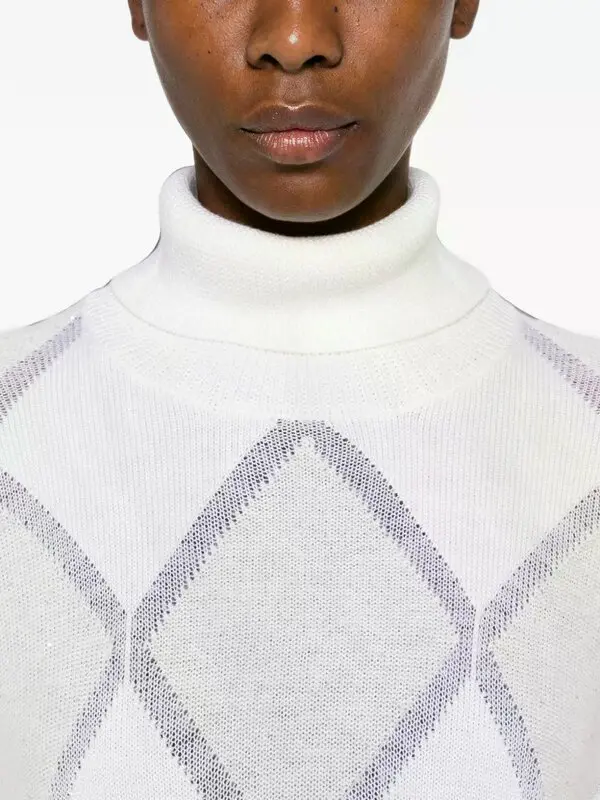 Peserico Argyle Roll-neck Sweater