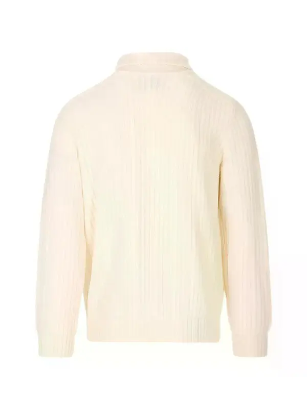 MONTECORE Ribbed-knit Zip-up Cardigan