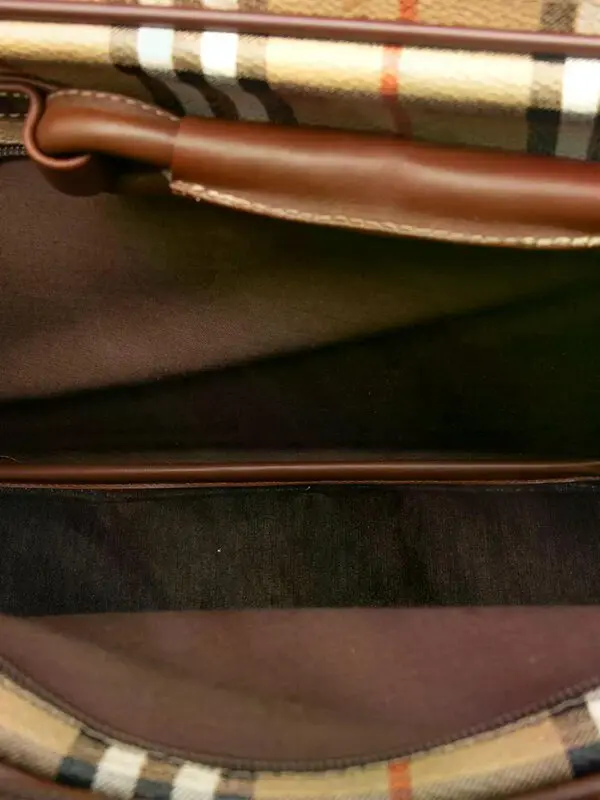 Burberry 20th Century Haymarket Check Coated Canvas Satchel
