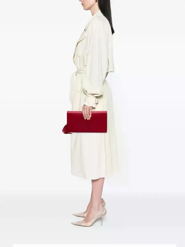 Gucci Calfskin Soho Disco Clutch Bag - Red