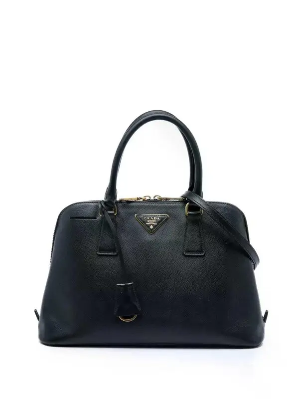 Prada 2013-2026 Medium Saffiano Lux Promenade Satchel - Black
